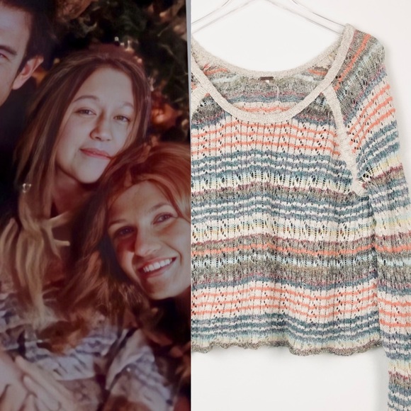 Free People | Sweaters | Aso Violet Harmon Ahs Striped Sweater | Poshmark